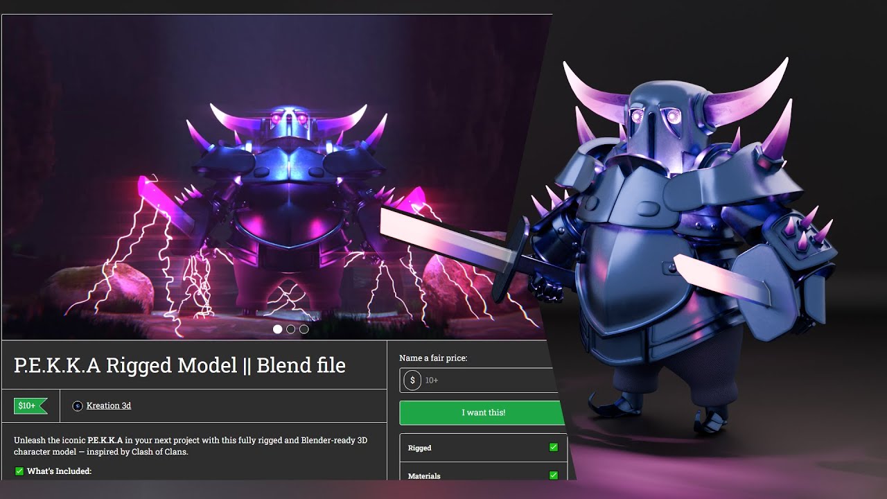 Made a P.E.K.K.A Model... and I’m Sharing Everything (Rigged Model ...