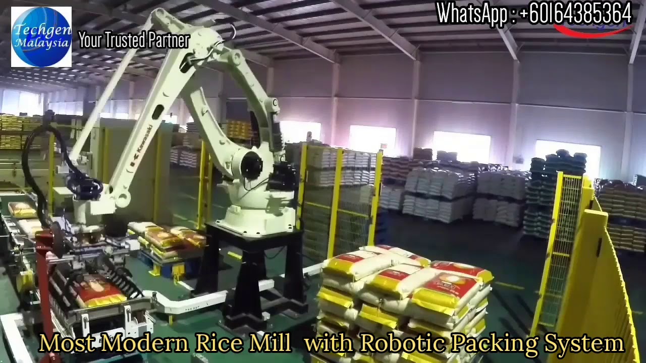 Modern Rice Mill with Robotic Packing System #shorts - YouTube
