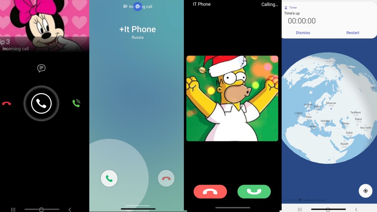 Screen Viber vs Incoming Call vs Twinme vs Alarm Clock Samsung Galaxy ...