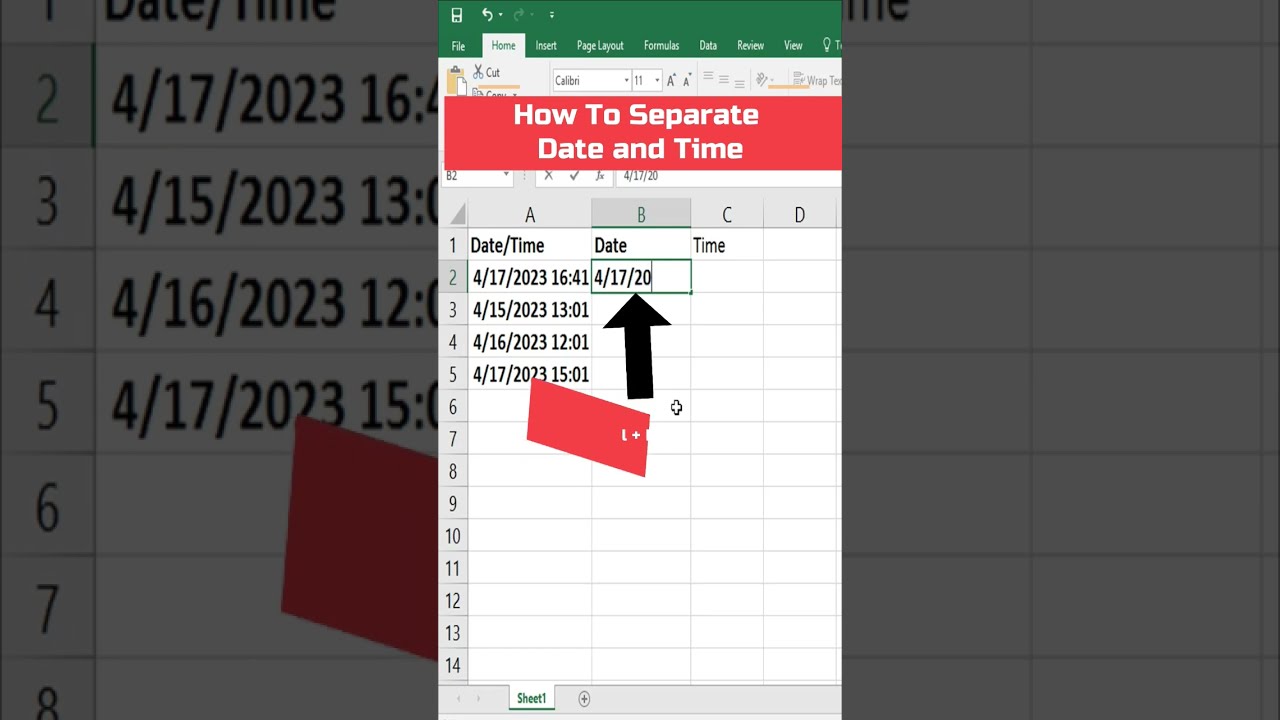 How To Separate Date And Time From Date excel exceltips How To Separate Date And Time From Date excel exceltips