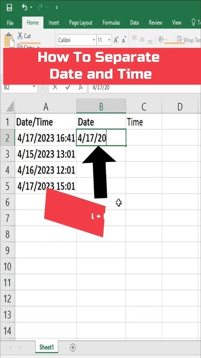 How To Separate Date And Time From Date Excel Exceltips