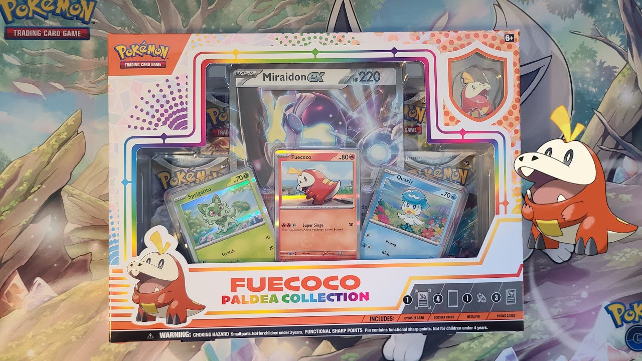 Fuecoco Paldea Collection Box! Miraidon ex Jumbo - YouTube