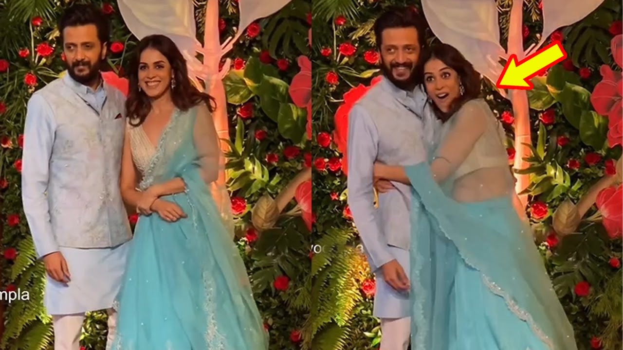 Riteish Deshmukh & Genelia D'Souza Cute Moments from Ramesh Taurani ...