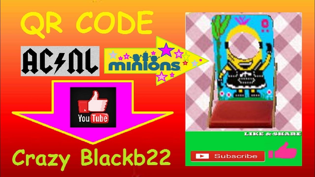 QR CODES ACNL MINION ROCK🎸 - YouTube