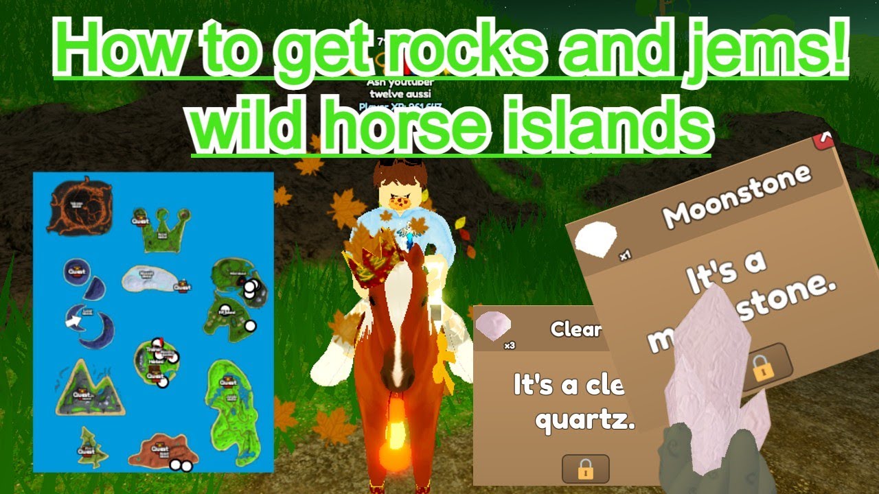 How to get rocks and jems in wild Horse Islands Roblox - YouTube