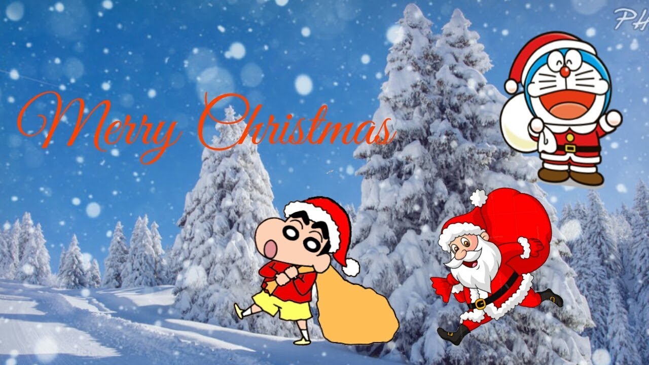 Shinchan,perman,doraemon Christmas video - YouTube