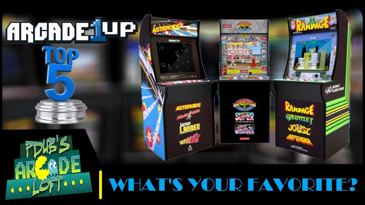 My Top 5 Arcade1Up Arcade Cabinets Released So Far LIVE! - YouTube