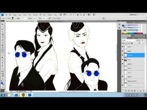 Digital drawing process - YouTube