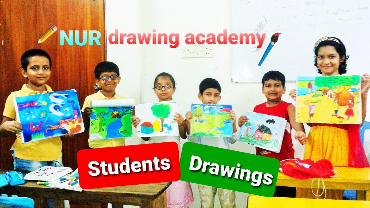 Nur drawing academy/Students drawings ||🖌 - YouTube