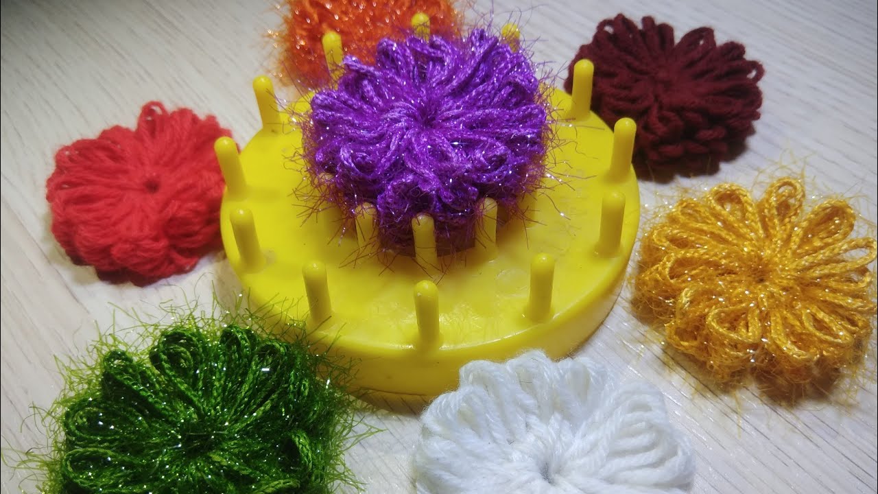 Woolen Flower Toturial ||Very easy Woolen Flower Making || - YouTube