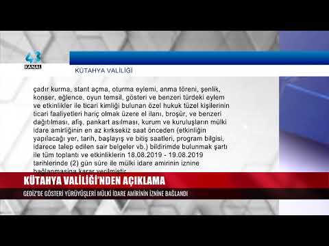 KÜTAHYA VALİLİĞİ’NDEN AÇIKLAMA