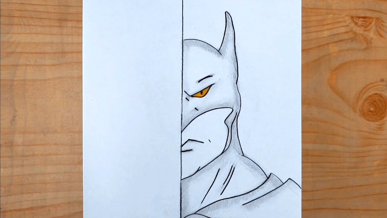 How to draw Batman step by step || Easy drawing ideas for beginners ...