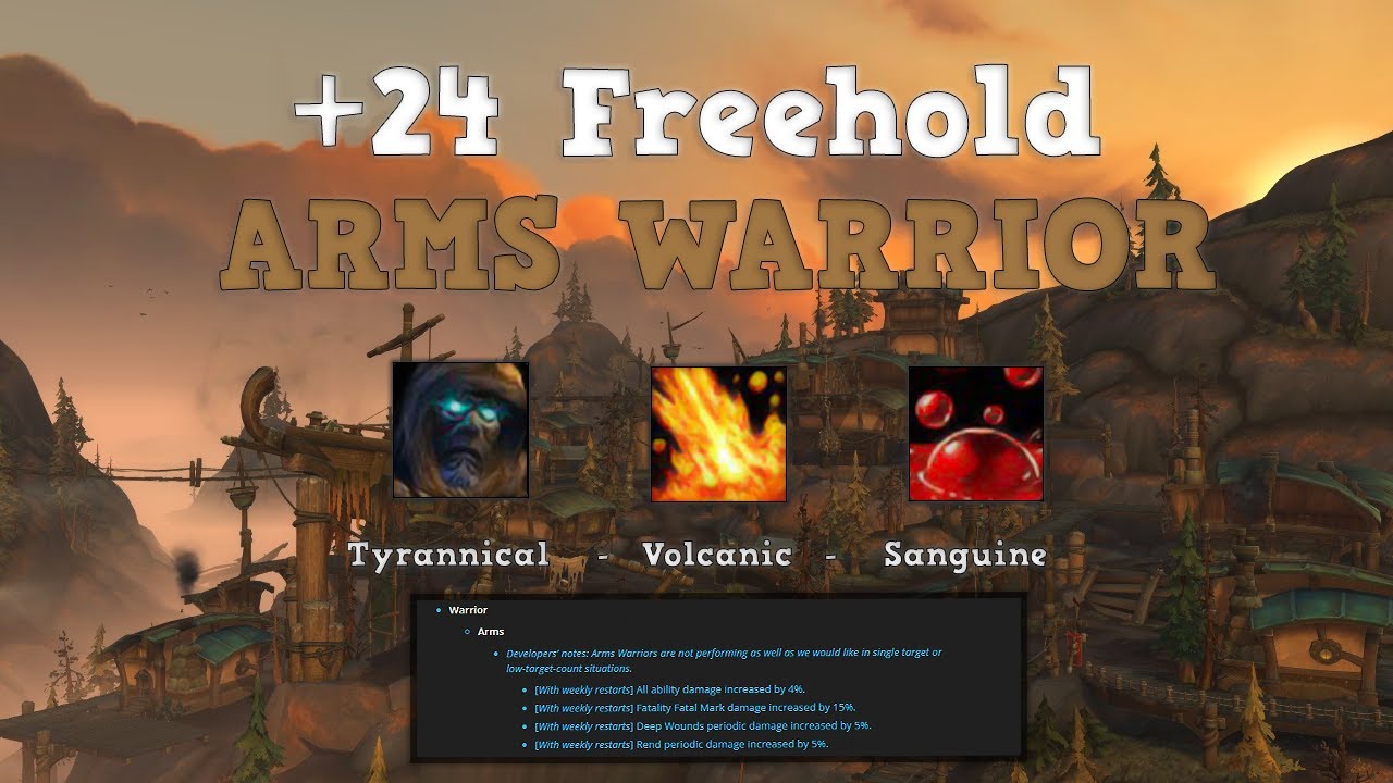 ARMS WAS BUFFED!!! | +24 Freehold | Arms Warrior | Dragonflight 10.1 ...
