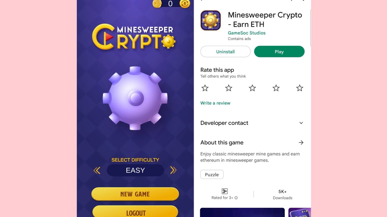 MINESWEEPER CRYPTO : Earn Eth coin free by play game,withdraw to ...