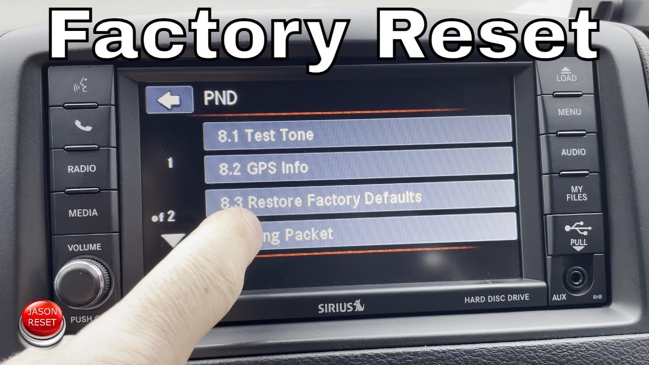 How To Factory Reset Uconnect 430N To Default - YouTube