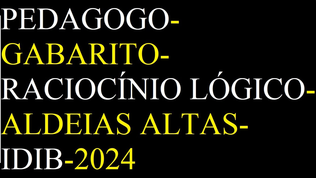 Idib Gabarito Trindade Go - BRAINCP