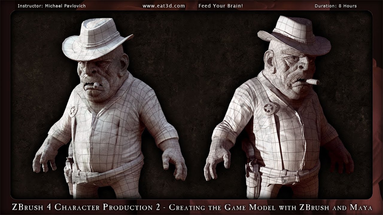 ZBrush 4 Character Production 2 - Creating the Game Model with ZBrush ...