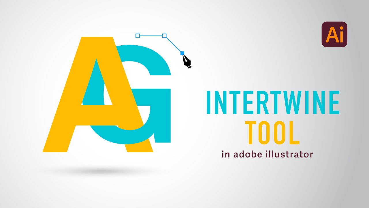 How to use Intertwine tool adobe illustrator - YouTube