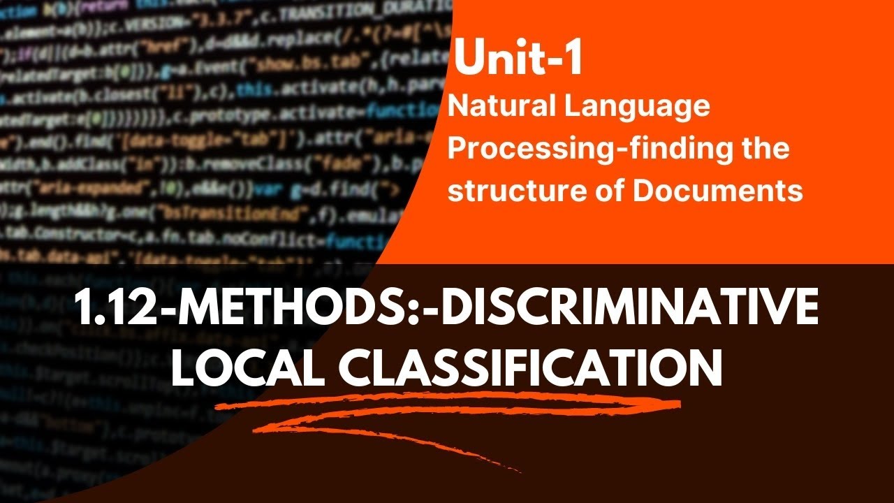 112 Discriminative Local Classification Method In Nlp Youtube 7265