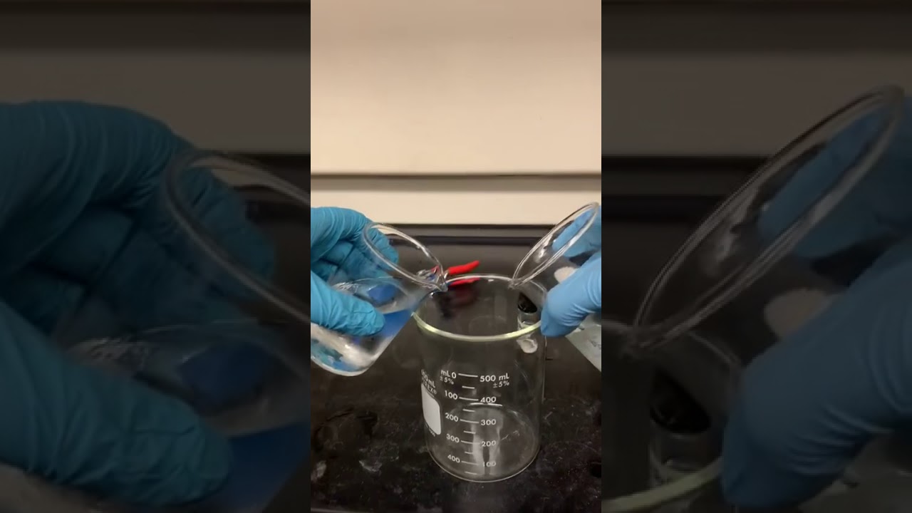 Chemiluminescence experiment one cooled - YouTube