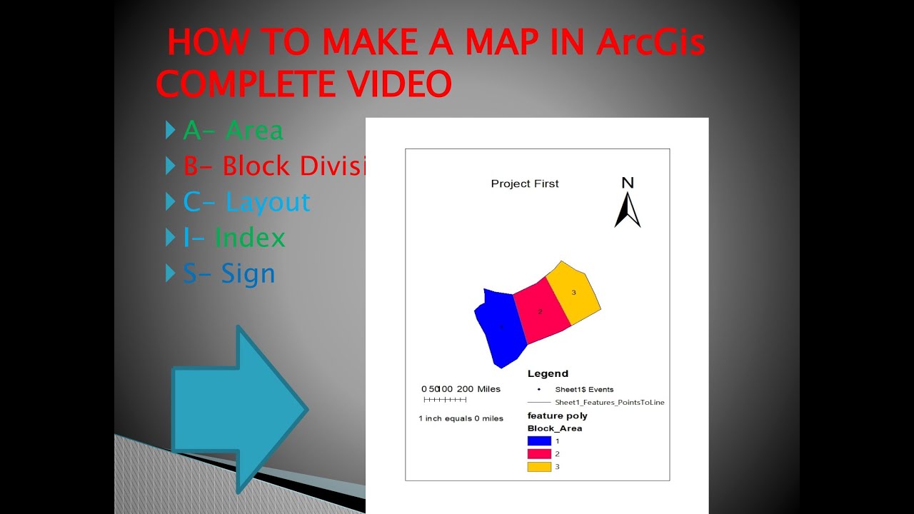 Part 3 How To Make A Map in ArcGis / Block division ,Layout,Index, Sign ...