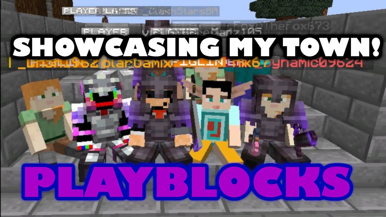 SHOWCASING MY NEW TOWN!! | Playblocks Minecraft - YouTube