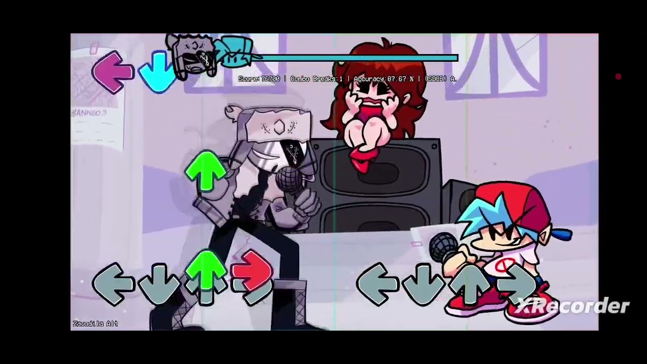 playing fnf mid fight madness mod - YouTube