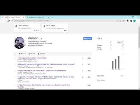 Cara Login Google Scholar, Update Data & Edit Google Scholar - YouTube