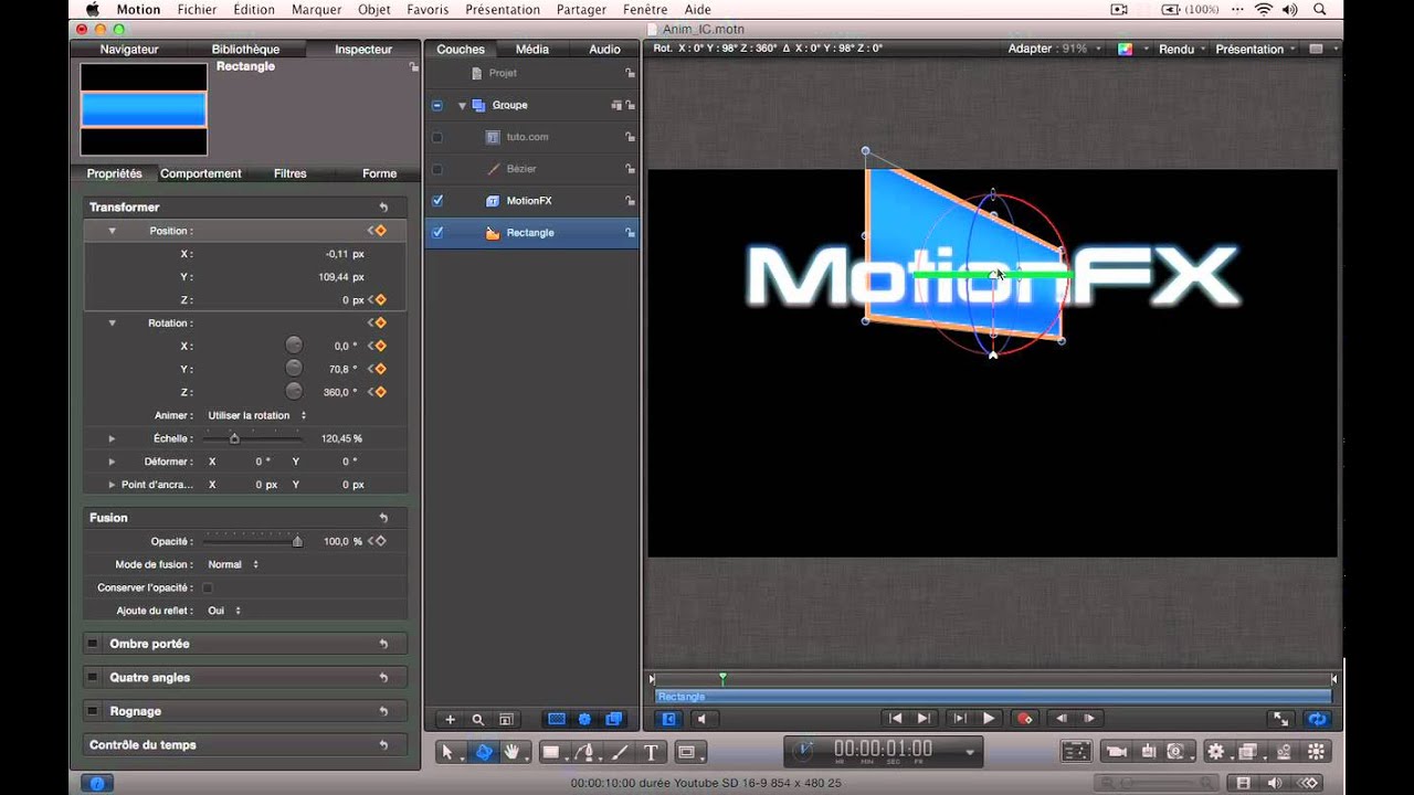 Tutoriel 1 Motion 5: Animation avec images clés - YouTube