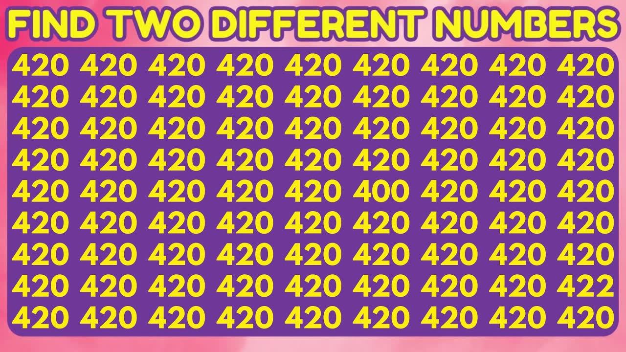 Find Two Different Numbers | 420 #find #findthenumber #quizchallenge # ...