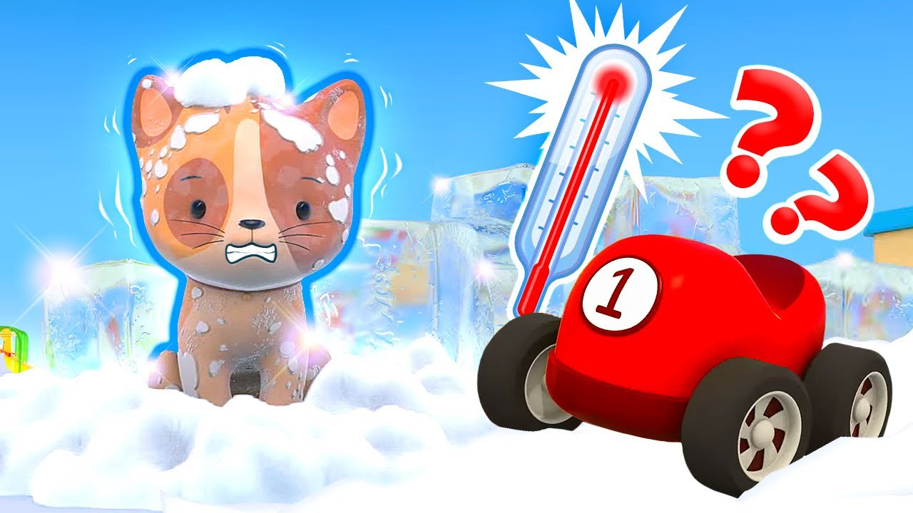 The kitten is in DANGER! Learn animals with Helper Cars. Full episodes ...