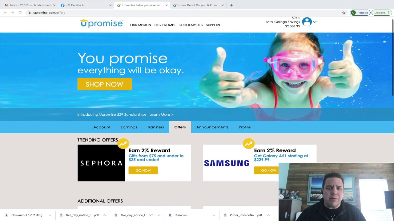Upromise Save Money For College Account - YouTube