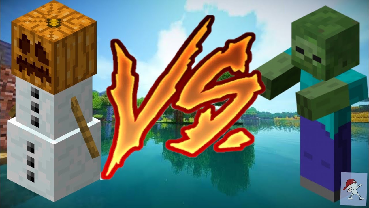 Minecraft 20 Snow Golems Vs 20 Zombies #4 (Minecraft Mob Arena) - YouTube