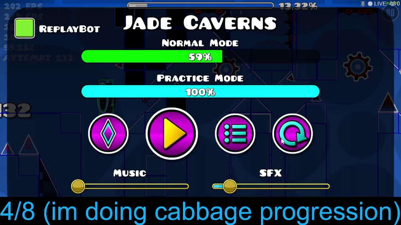 playing geometry dash and getting angry at obs cuz laggy - YouTube