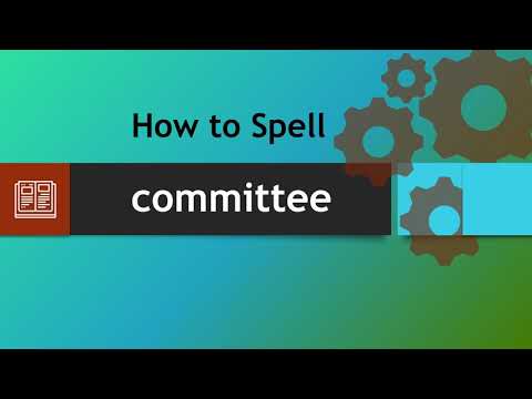 How to spell committee - YouTube