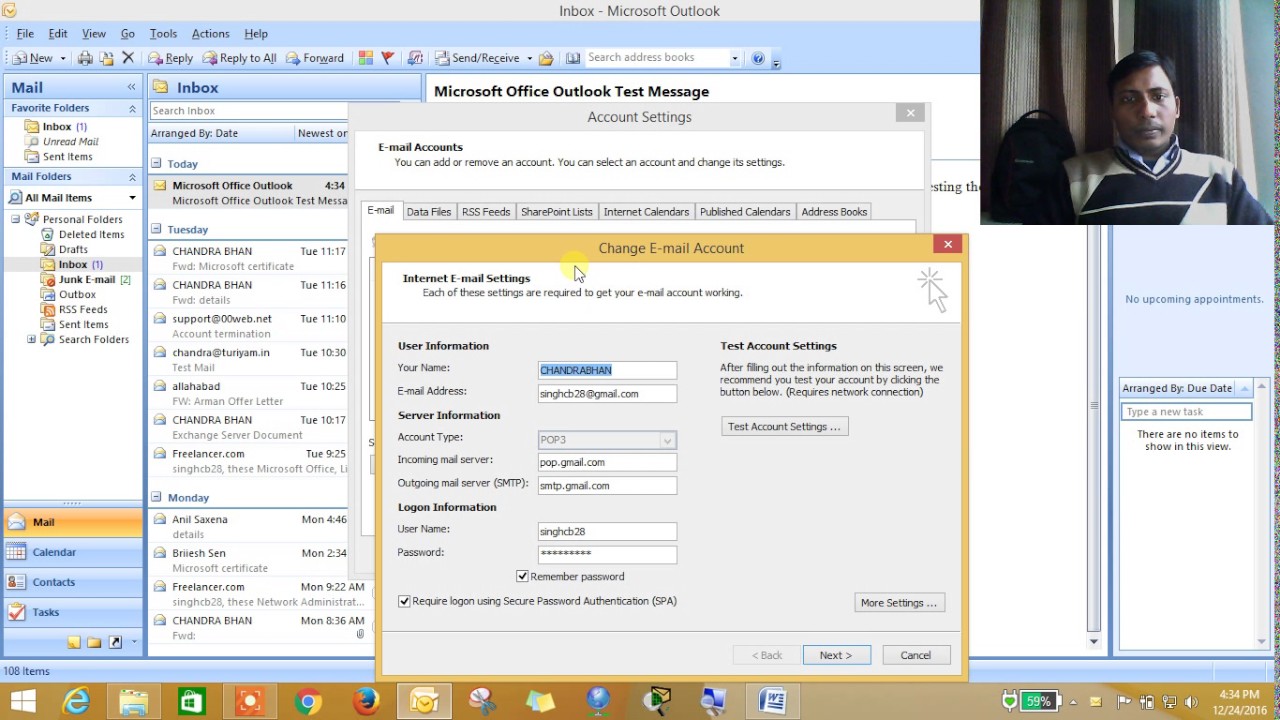 MS Outlook Configuration With Backup and Restore - YouTube