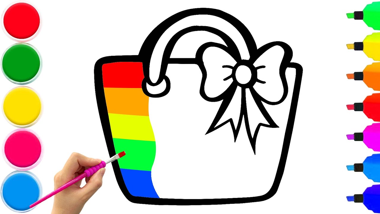 How to Draw Hand Bag | Drawing Hand Bag Easy - YouTube