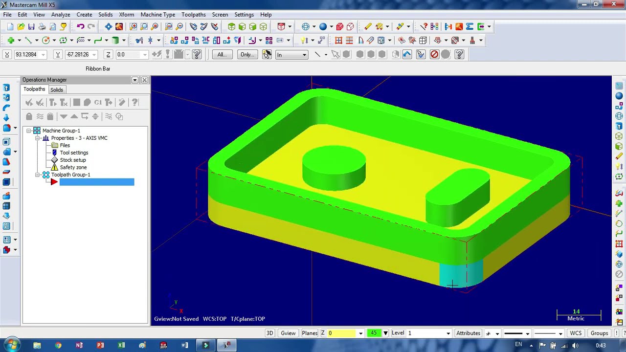 Mastercam X5 #15 Pocket Island Facing / Analisa Kemungkinan Gagal ...