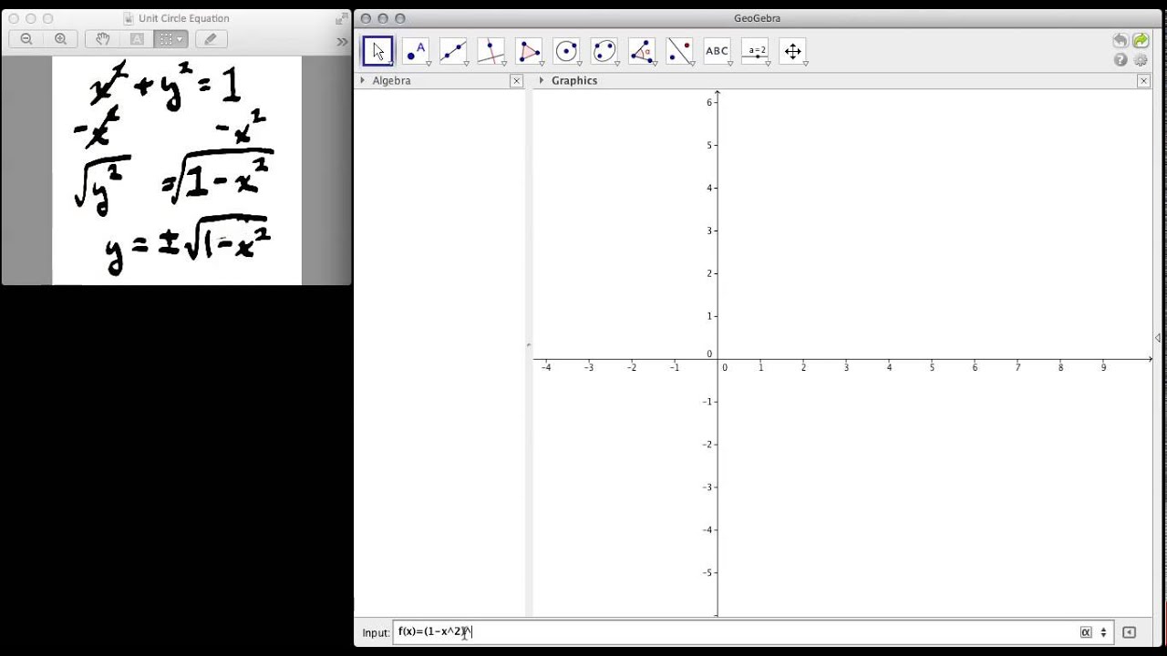 Graphing the Unit Circle using GeoGebra - YouTube