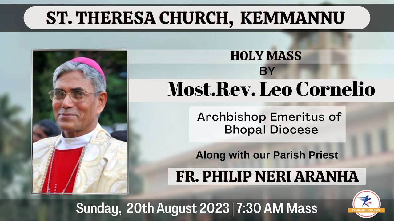 Holy Mass by Most Rev. Leo Cornelio, Archbishop | LIVE from Kemmannu ...