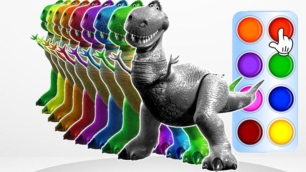 Learn Colors with Rex Toy Story Disney Learning Color Compilation for ...