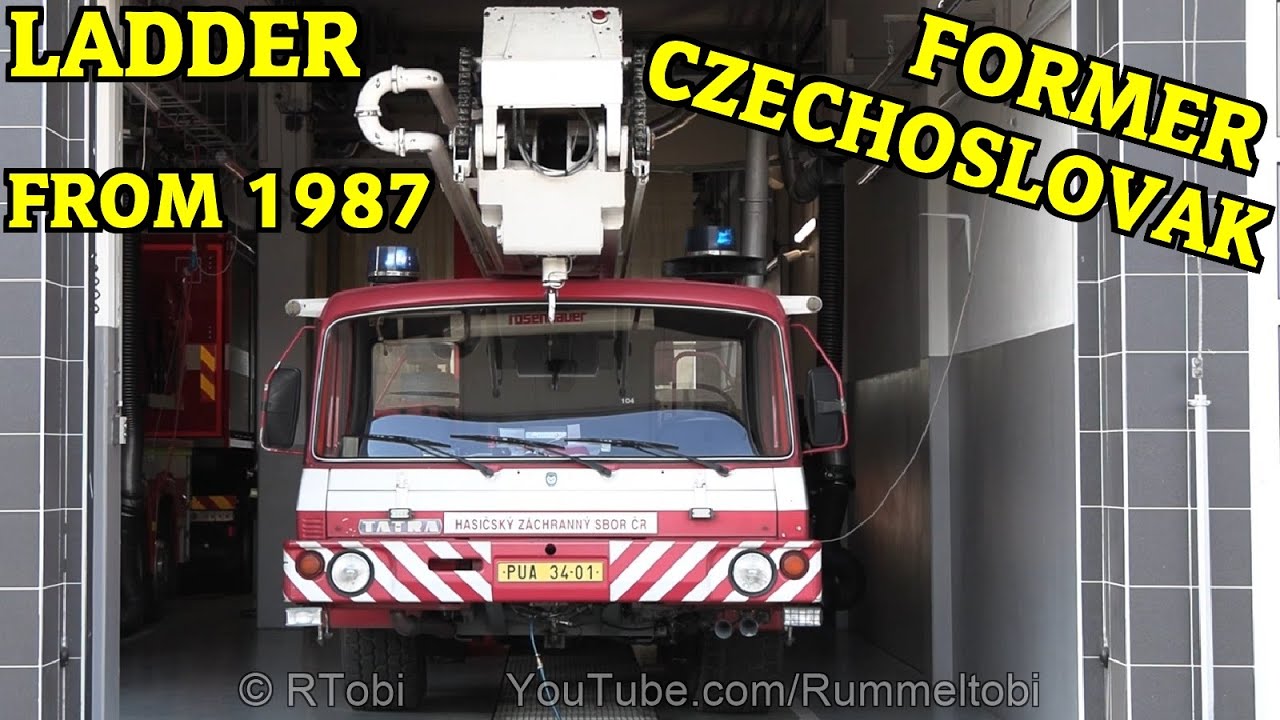 [Old Czechoslovak Aerial] Czech Fire Dept. Tatra 815 Snorkel Truck ...