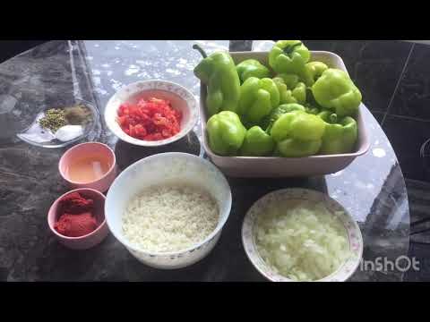 Sade Biber Dolması Tarifi - Nurşahın mutfağından /stuffed pepper recipe