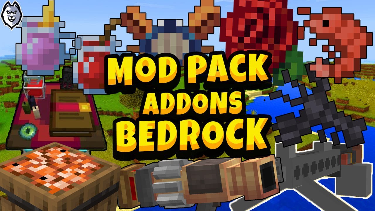 ⚡ MOD PACK para BEDROCK y MINECRAFT PE ⚡| Dragones Comida Armas ...