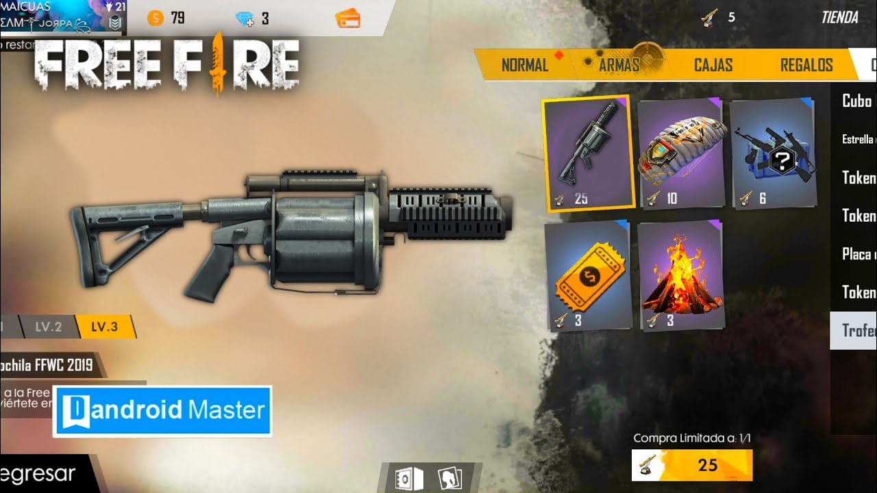 YA PUEDES CONSEGUIR ESTA ARMA EN FREE FIRE - YA SALIO¡ LANZA GRANADAS ...