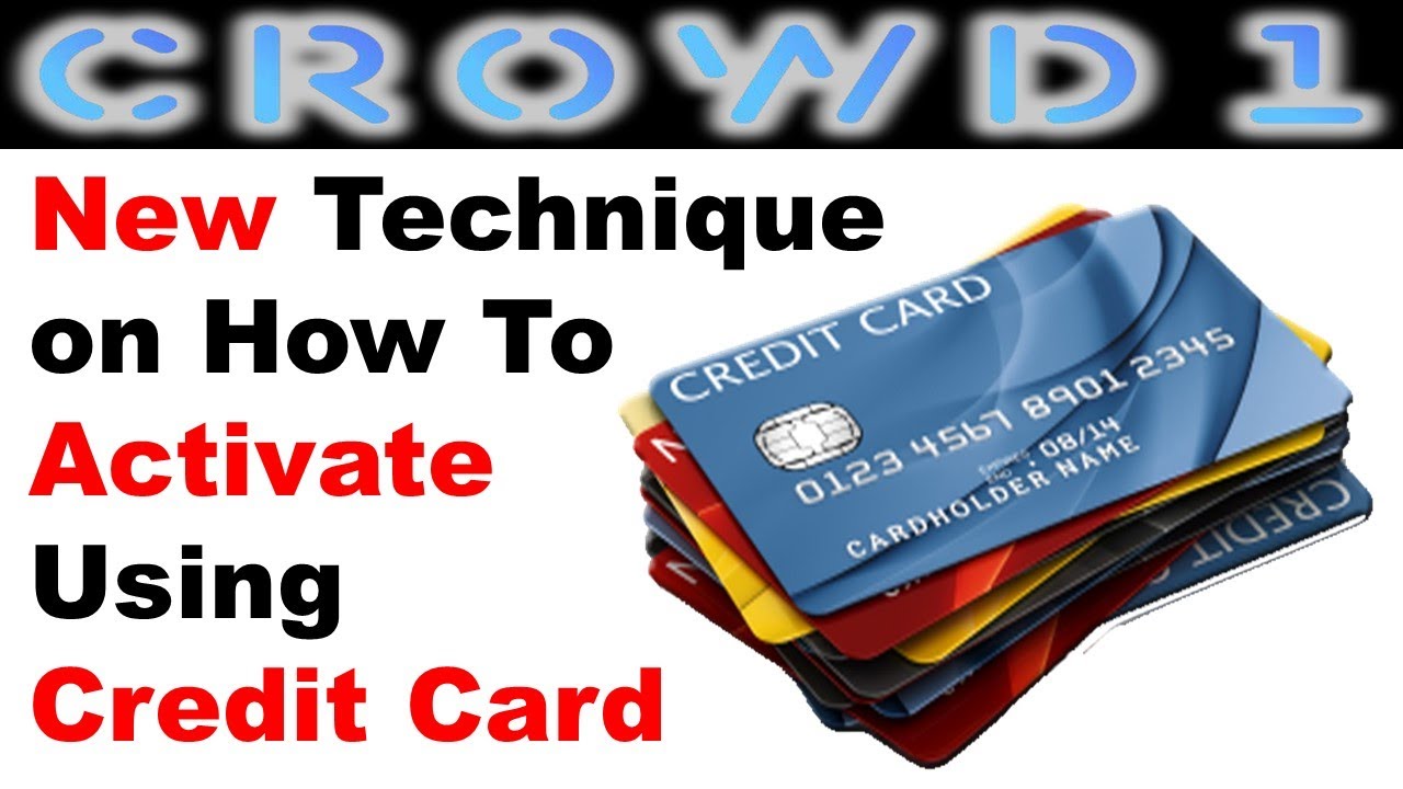 Crowd1 : How to Activate Your Account Using Credit Card - YouTube