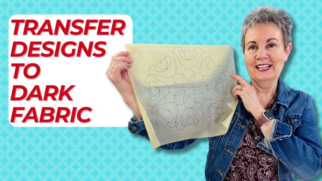 How to Trace Quilt Designs on Dark Fabric - YouTube