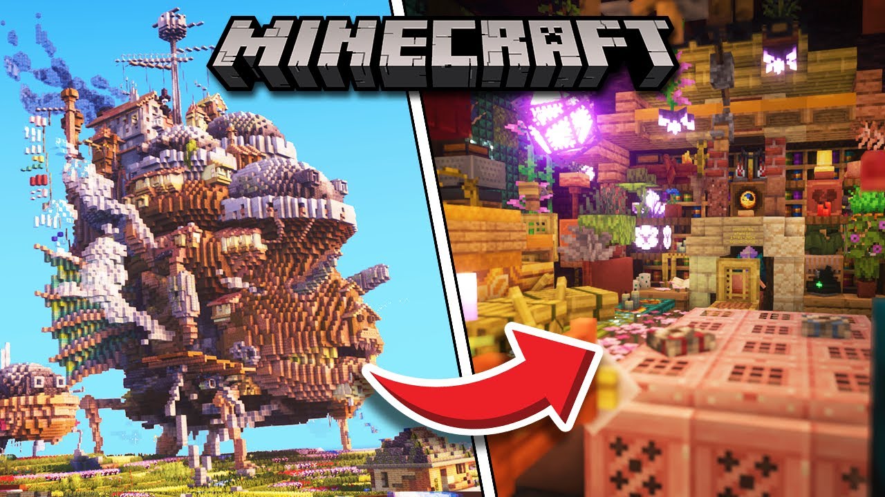 How I Recreated Howl's Moving Castle in Minecraft - YouTube