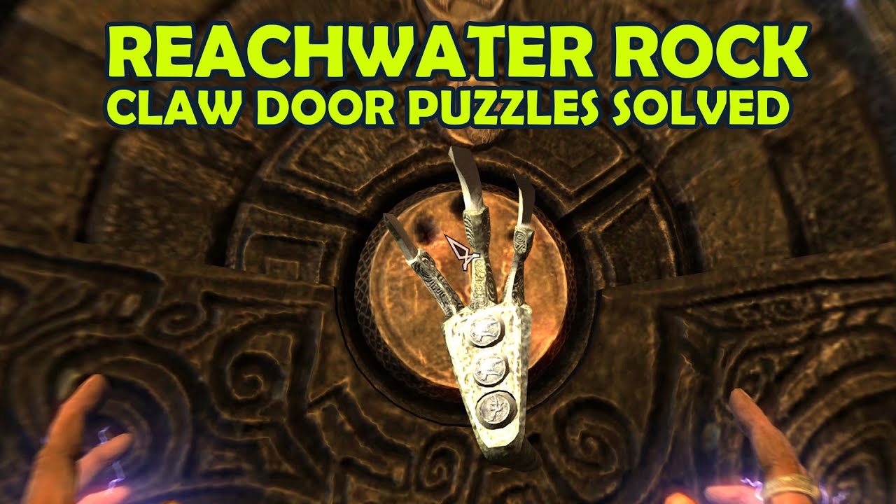 Reachwater Rock Door Puzzles Solved | Skyrim - YouTube