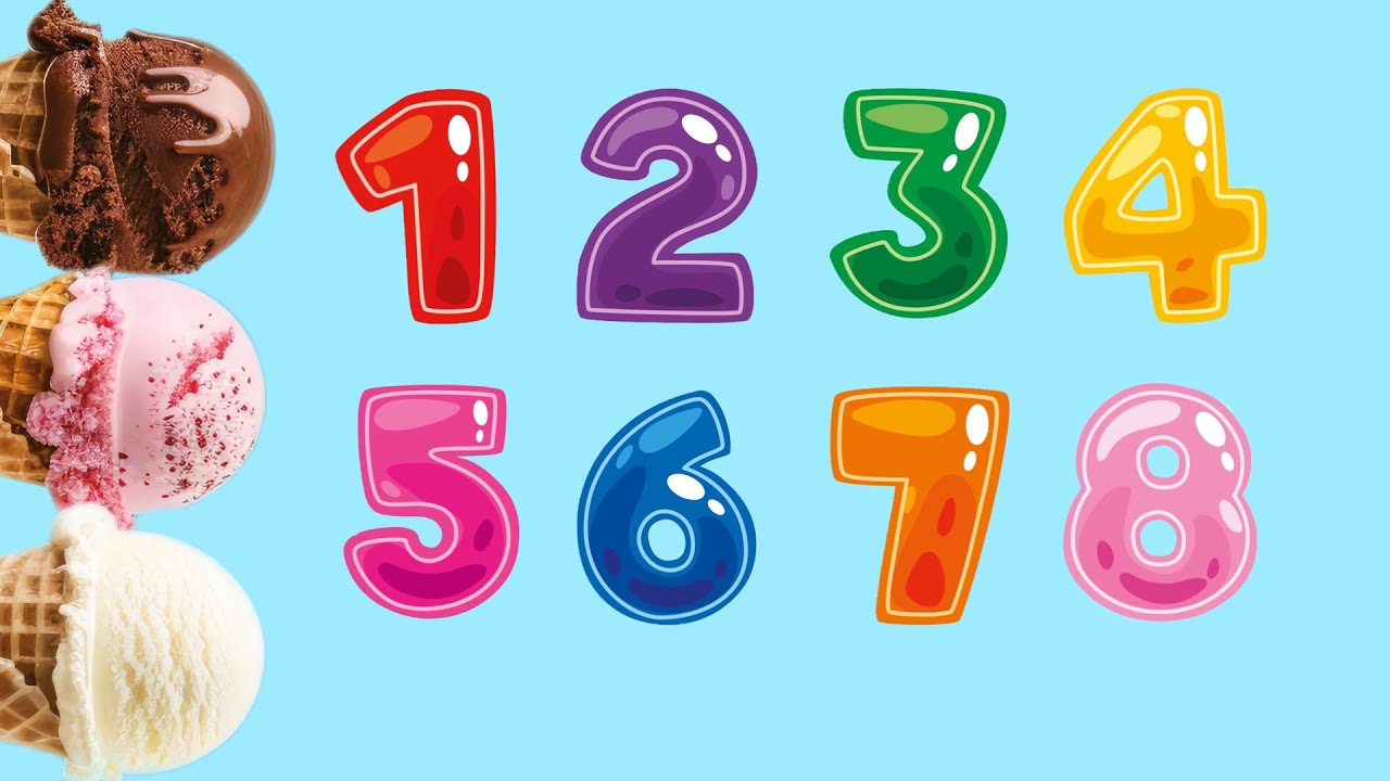 Nursery Rhymes | Numbers 1-8 | 123 Song | Educational Video For 4 Years ...